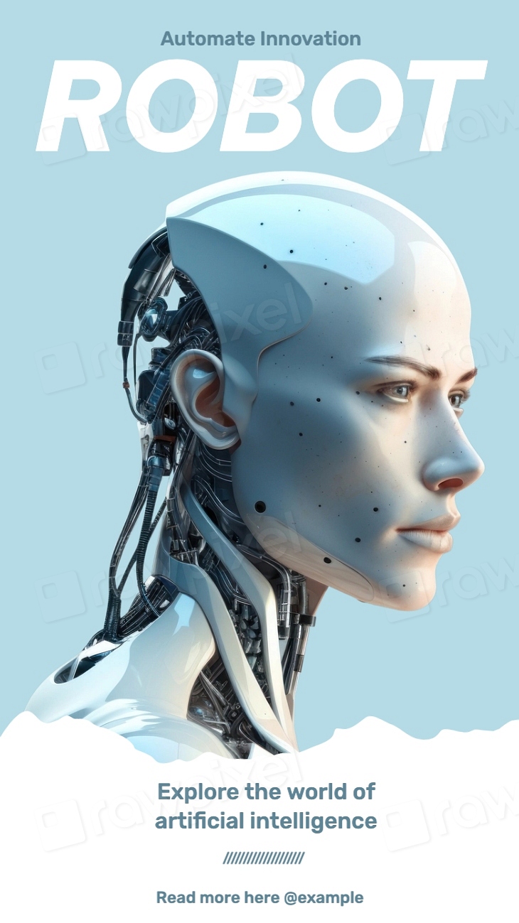 Robot Instagram story template | Premium Editable Template - rawpixel