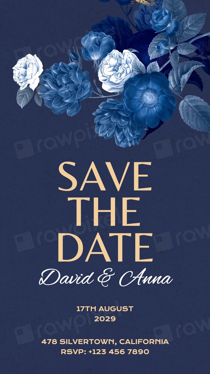 Wedding invitation Facebook story template | Free Editable Template ...