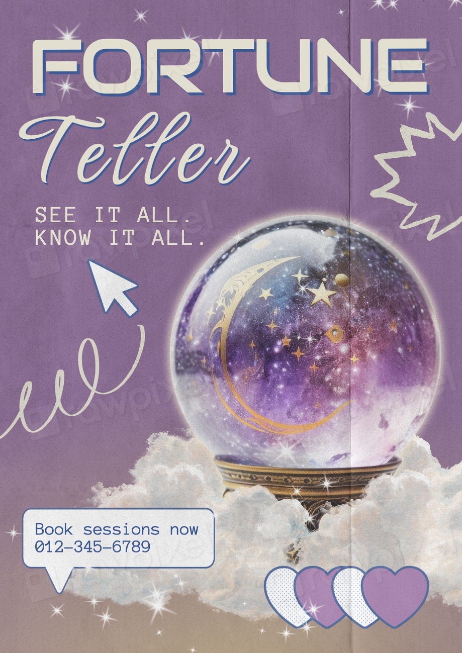 Fortune teller poster template | Premium Editable Template - rawpixel