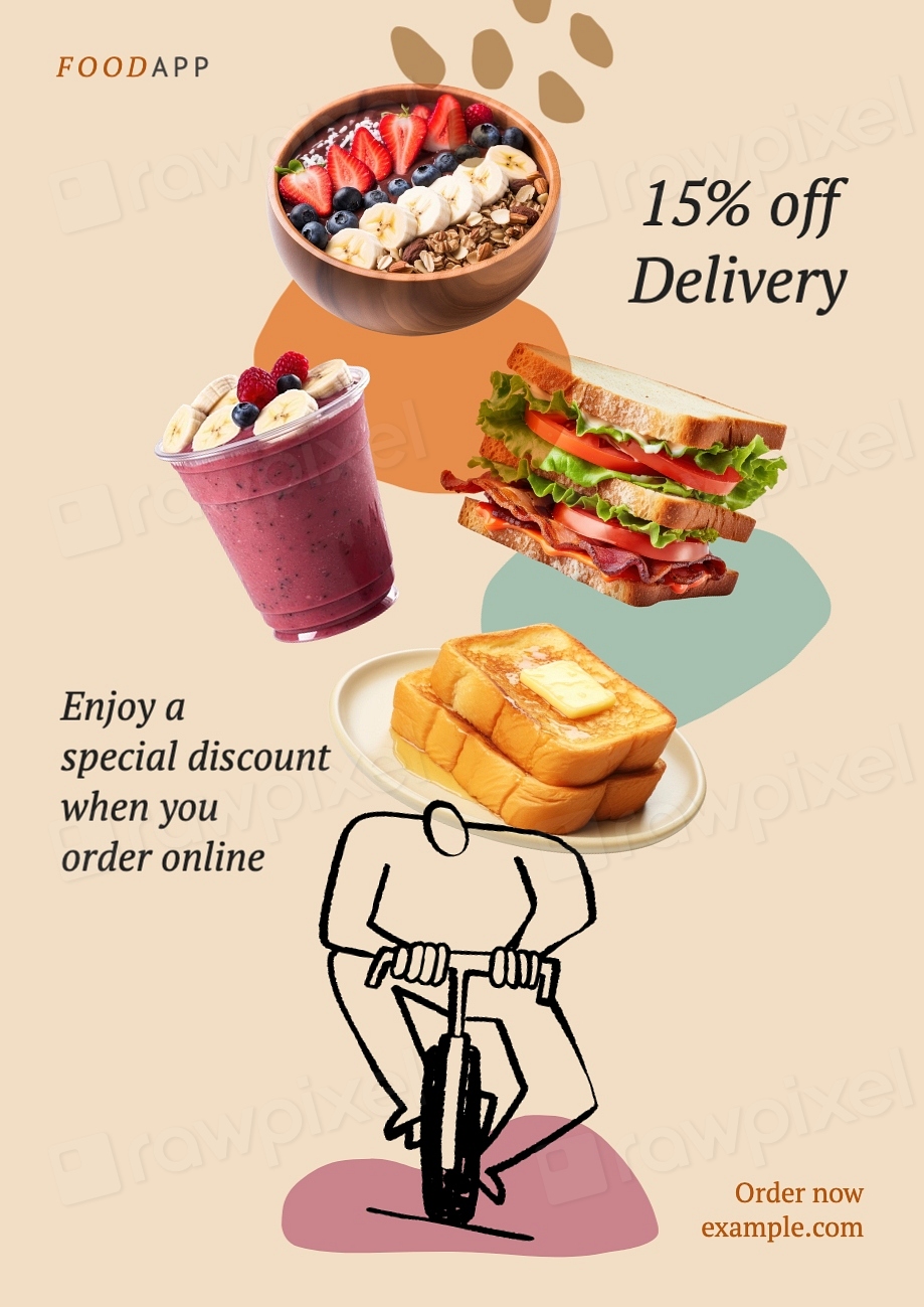 Delivery promotion poster template | Premium Editable Template - rawpixel