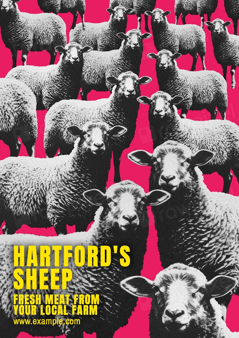 Sheep & lamb poster template | Premium Editable Template - rawpixel