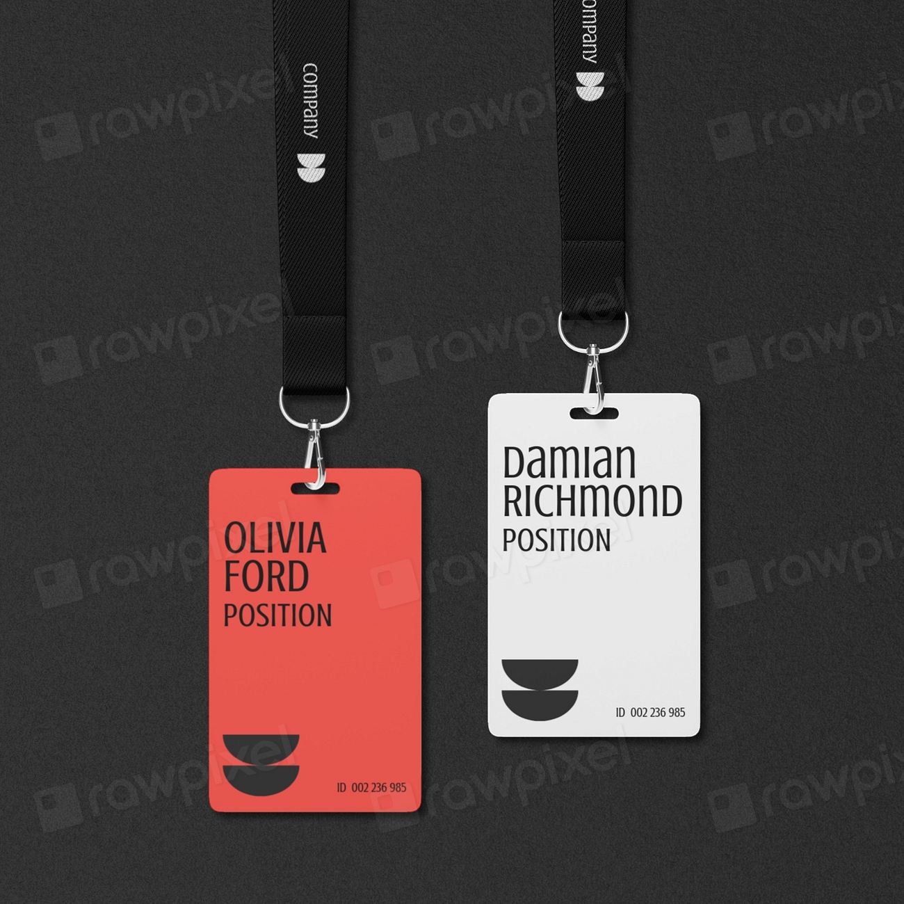 Lanyard card mockups, editable staff | Free Mockup Generator - rawpixel