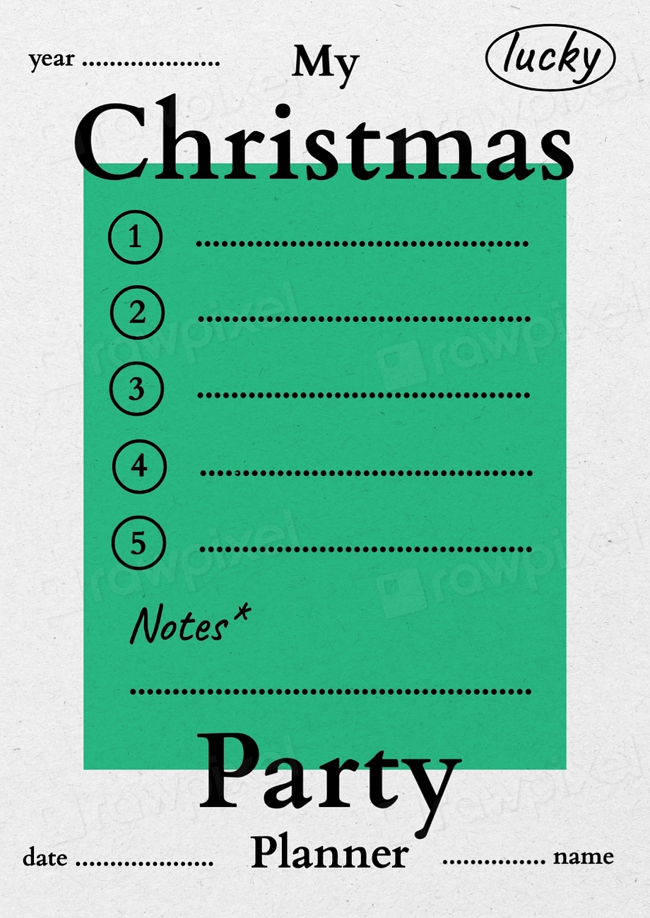 Christmas party planner template, editable | Premium Editable Template ...