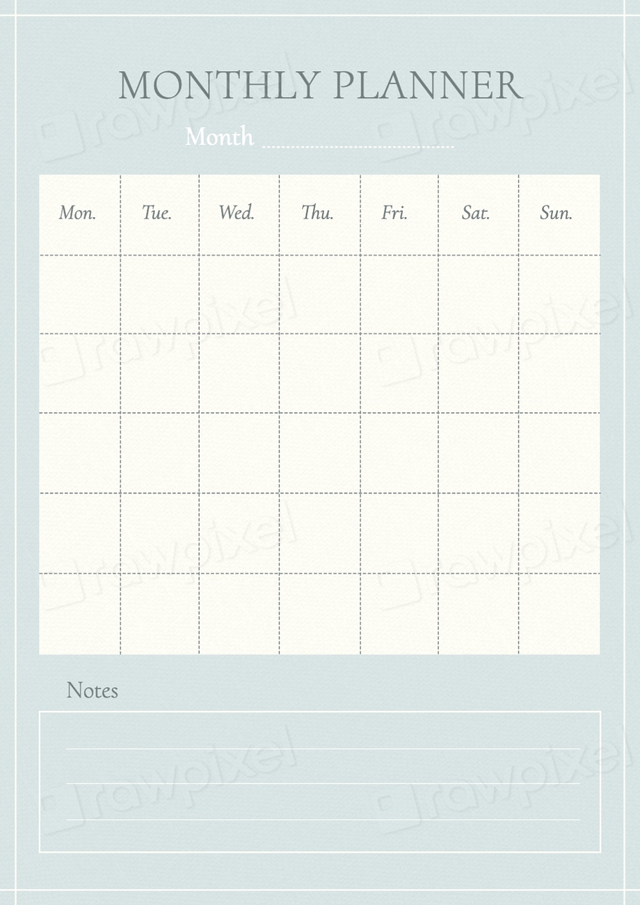 Monthly planner template, editable design | Premium Editable Template ...