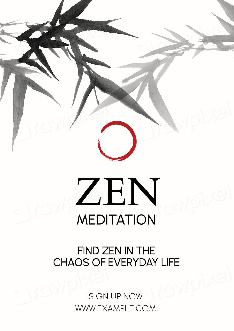 Zen meditation poster template | Premium Editable Template - rawpixel