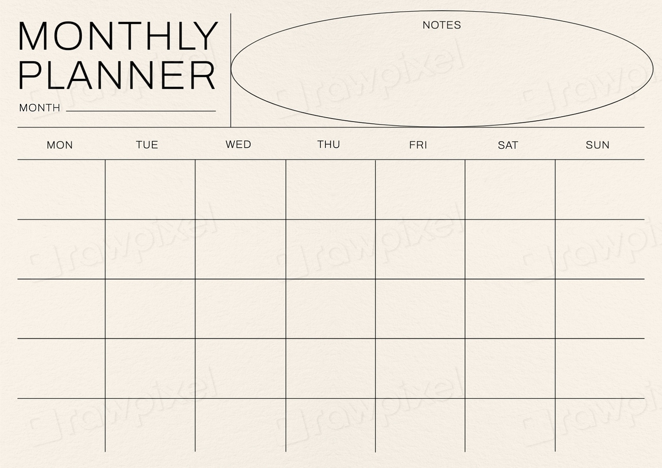 Monthly planner template, editable design | Premium Editable Template ...