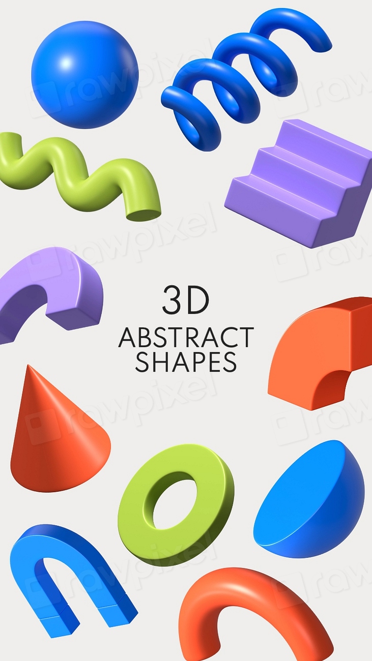 3D abstract shape, editable design | Premium Editable Design - rawpixel