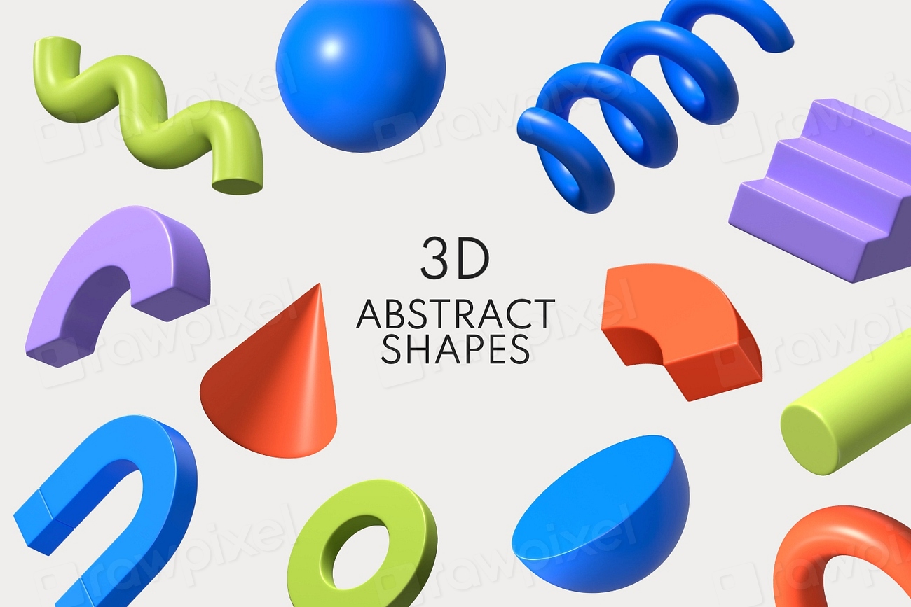 3D abstract shape, editable design | Premium Editable Design - rawpixel