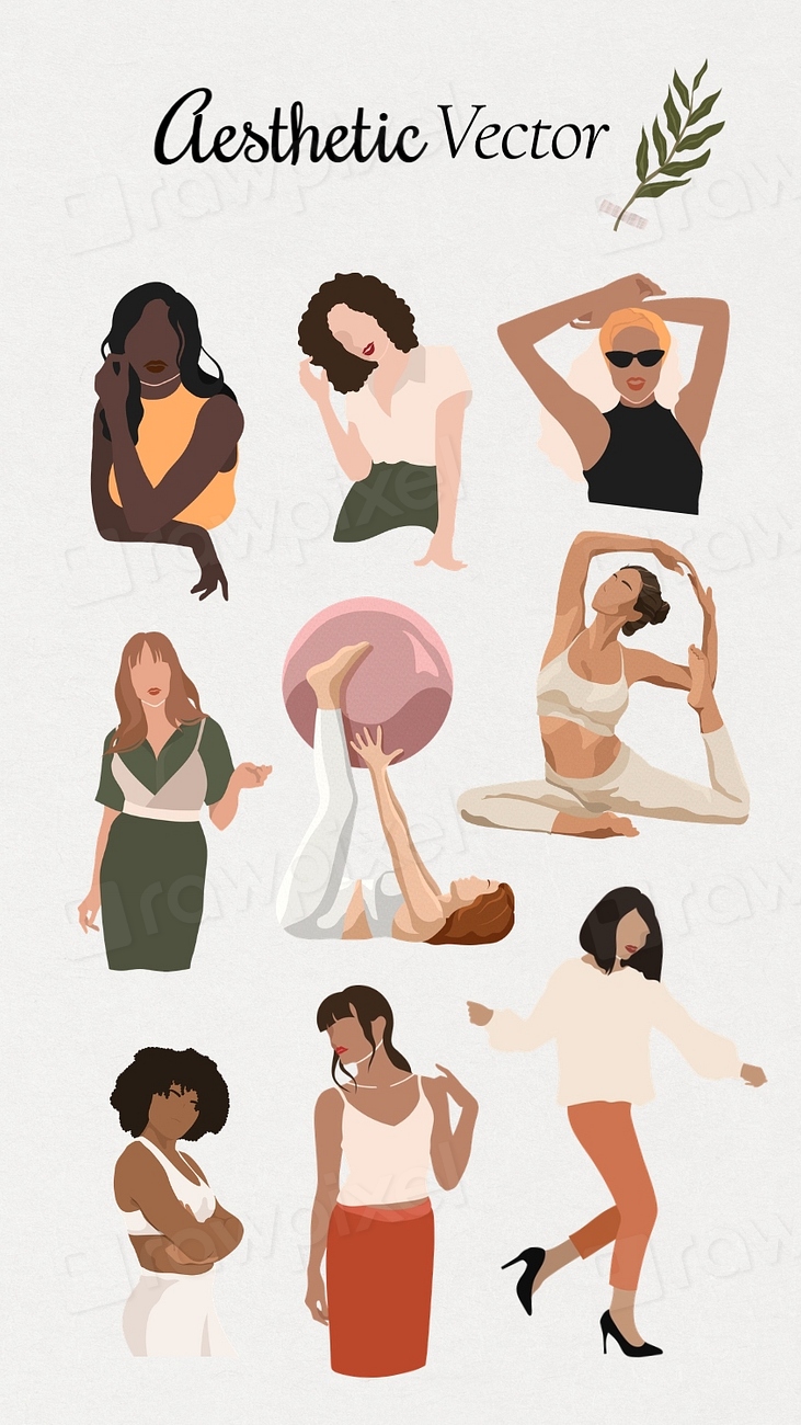 Aesthetic vectorized woman, editable design | Premium Editable Design ...
