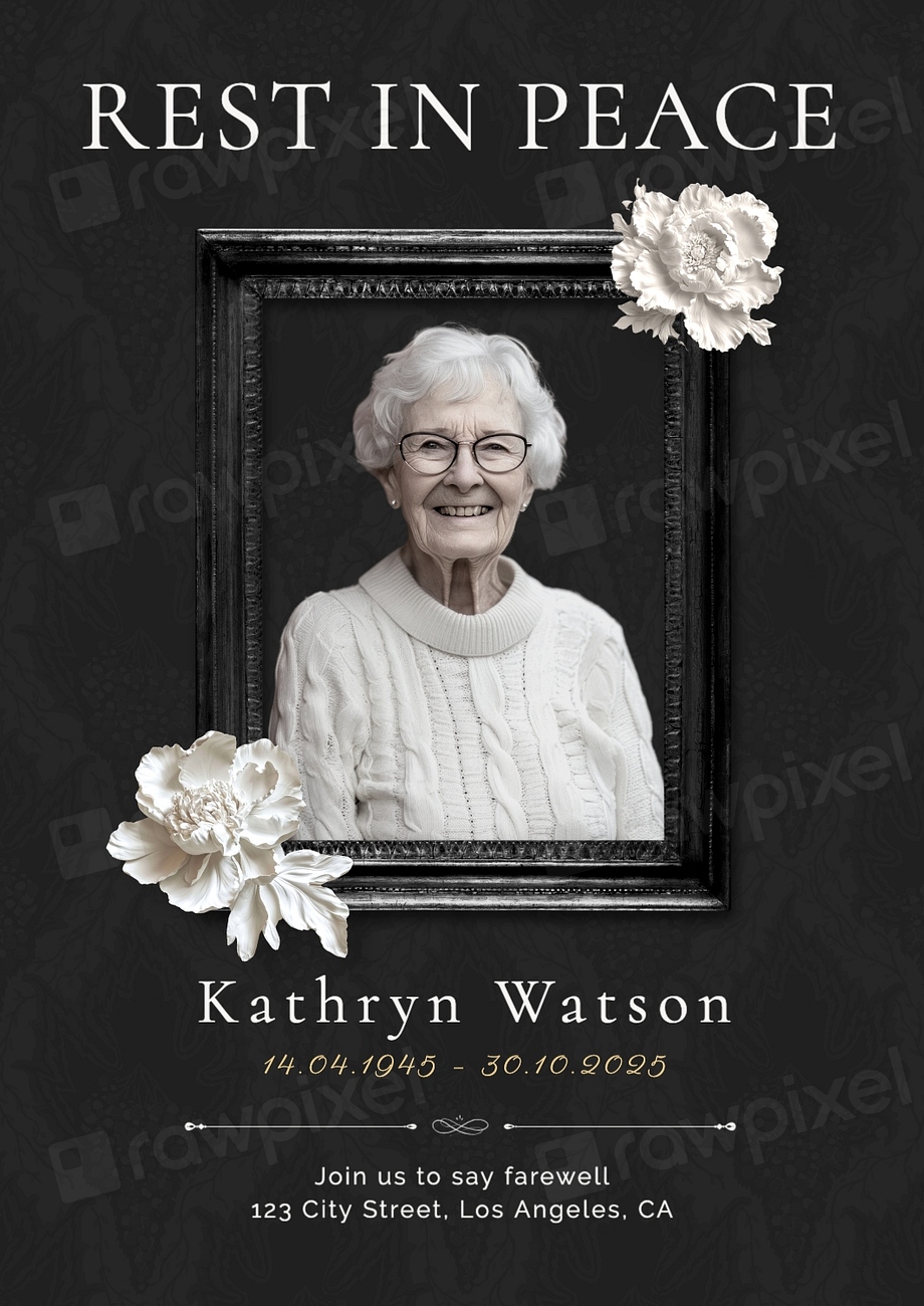 Rest in peace poster template | Premium Editable Template - rawpixel