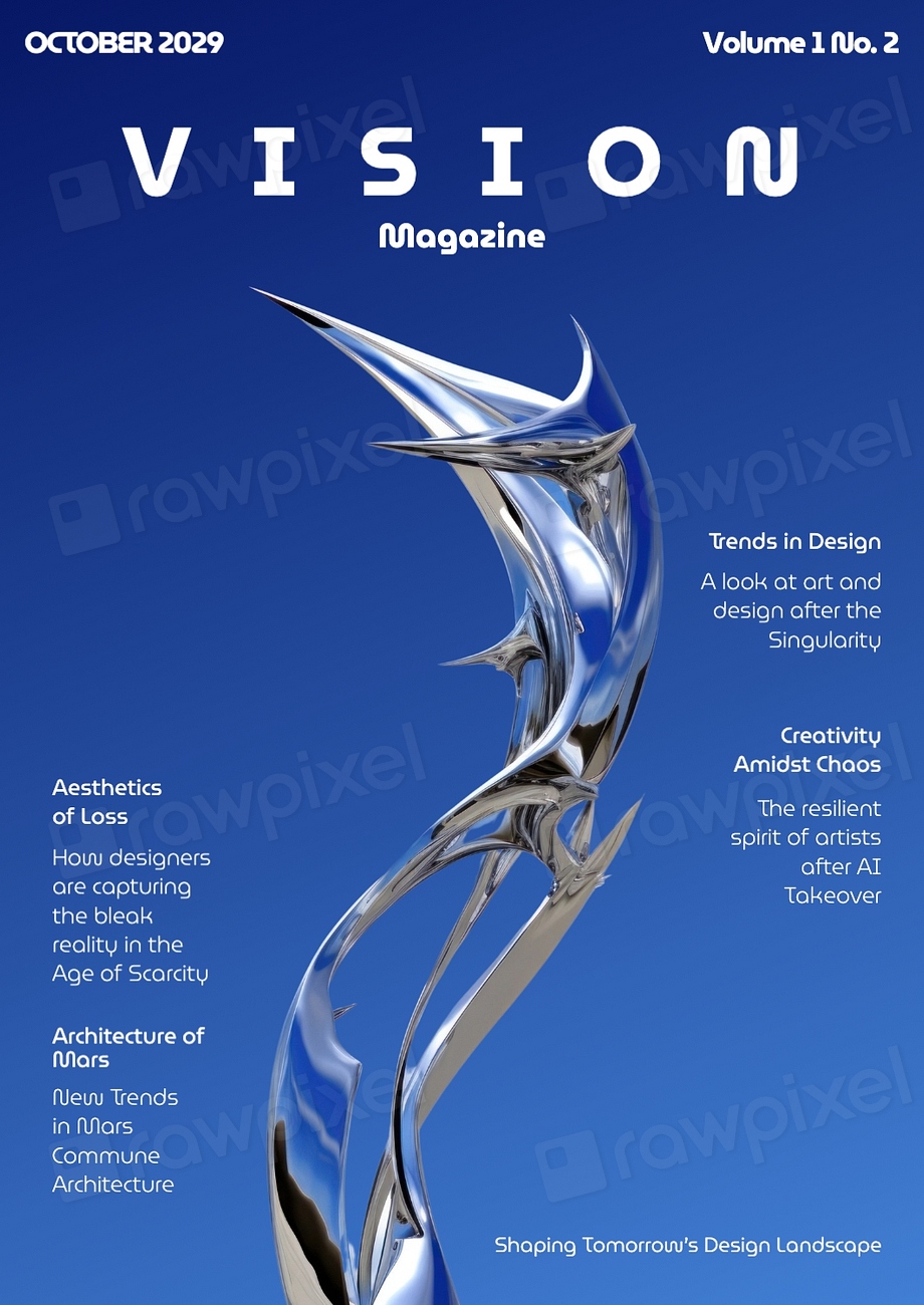 Vision art magazine cover template | Premium Editable Template - rawpixel