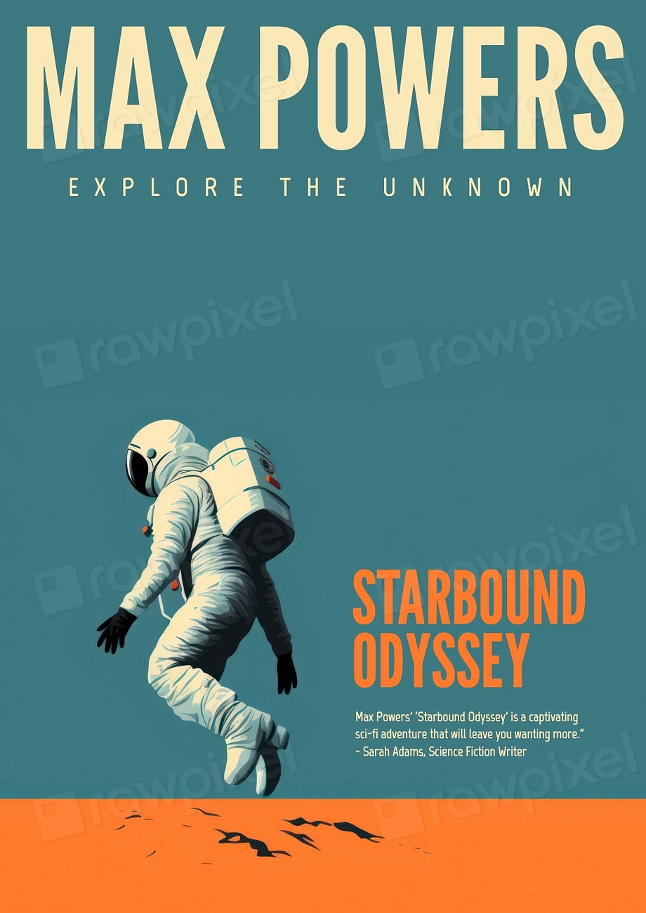 Science fiction book cover template | Premium Editable Template - rawpixel