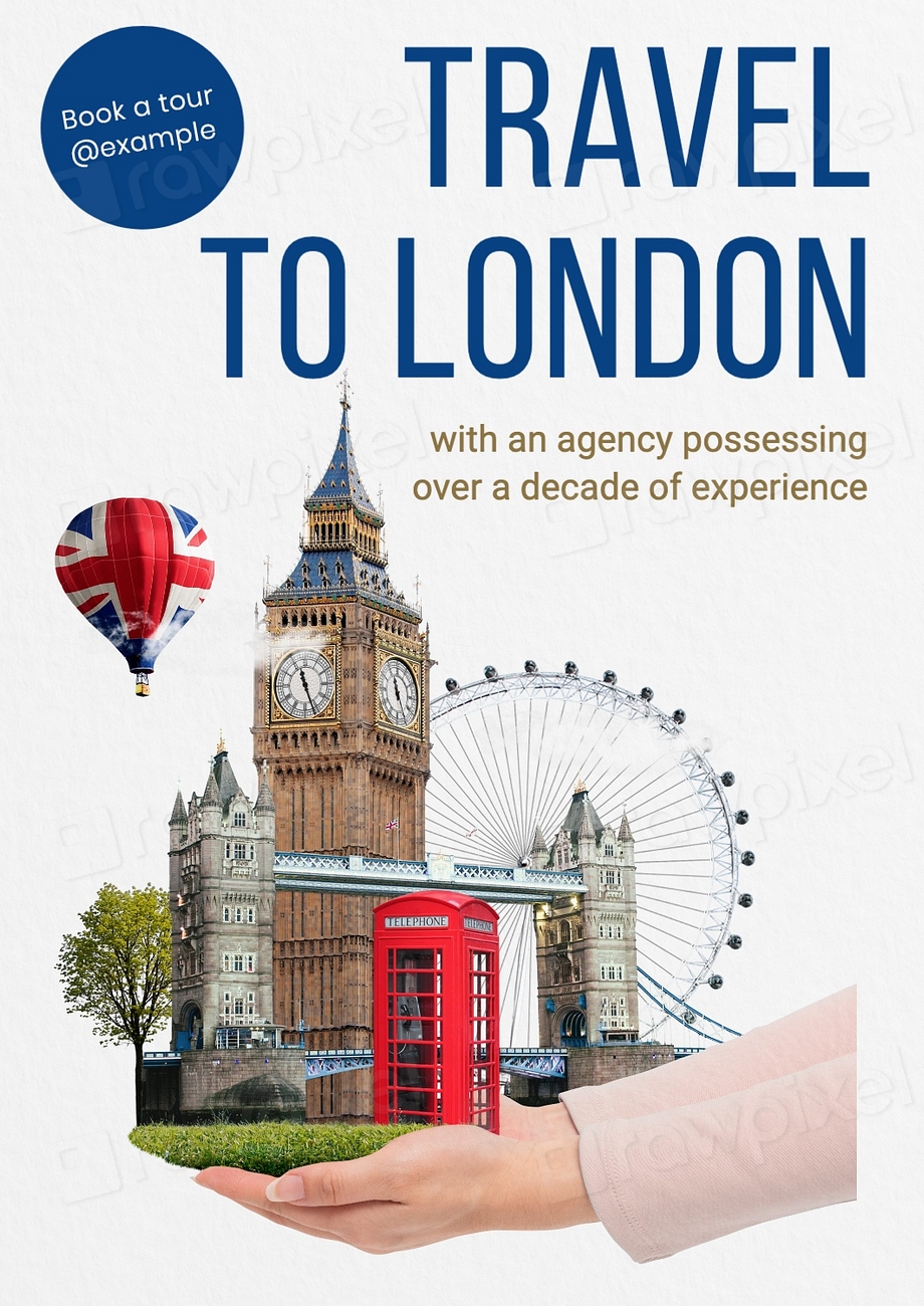 Travel to London poster template | Premium Editable Template - rawpixel