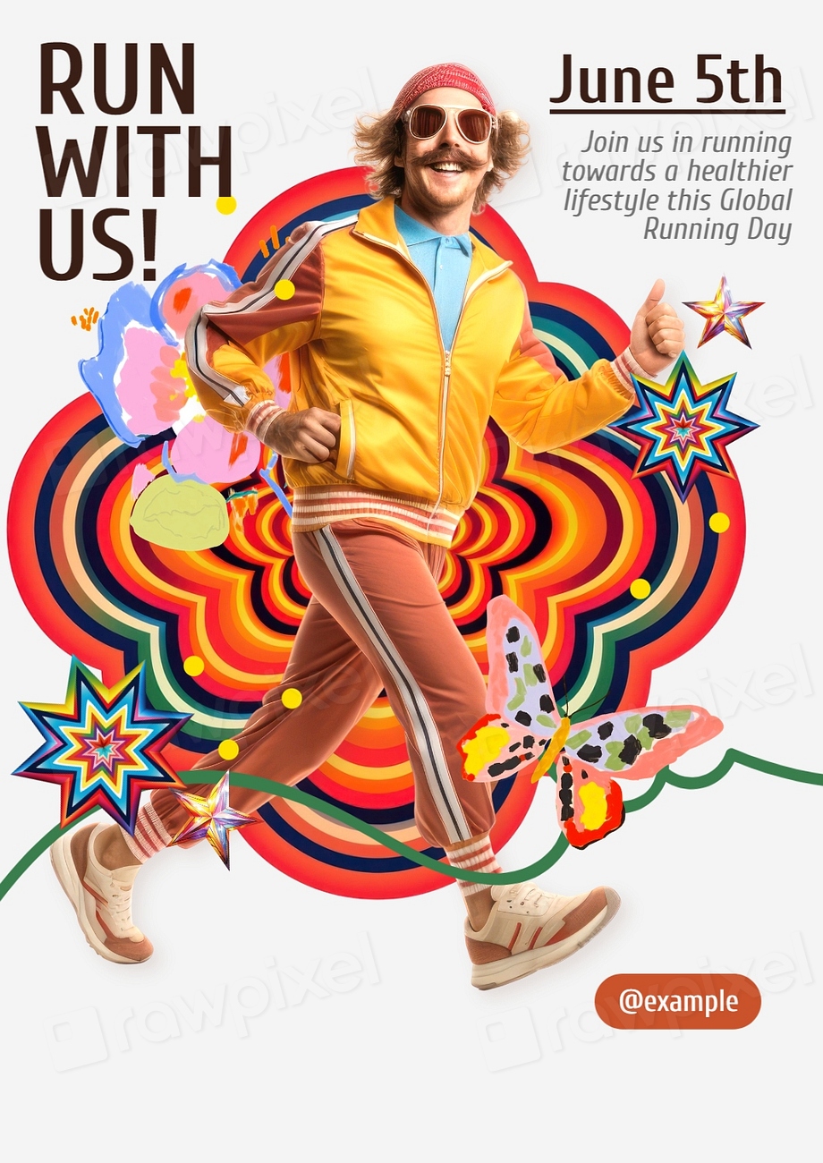 Global running day poster template | Premium Editable Template - rawpixel
