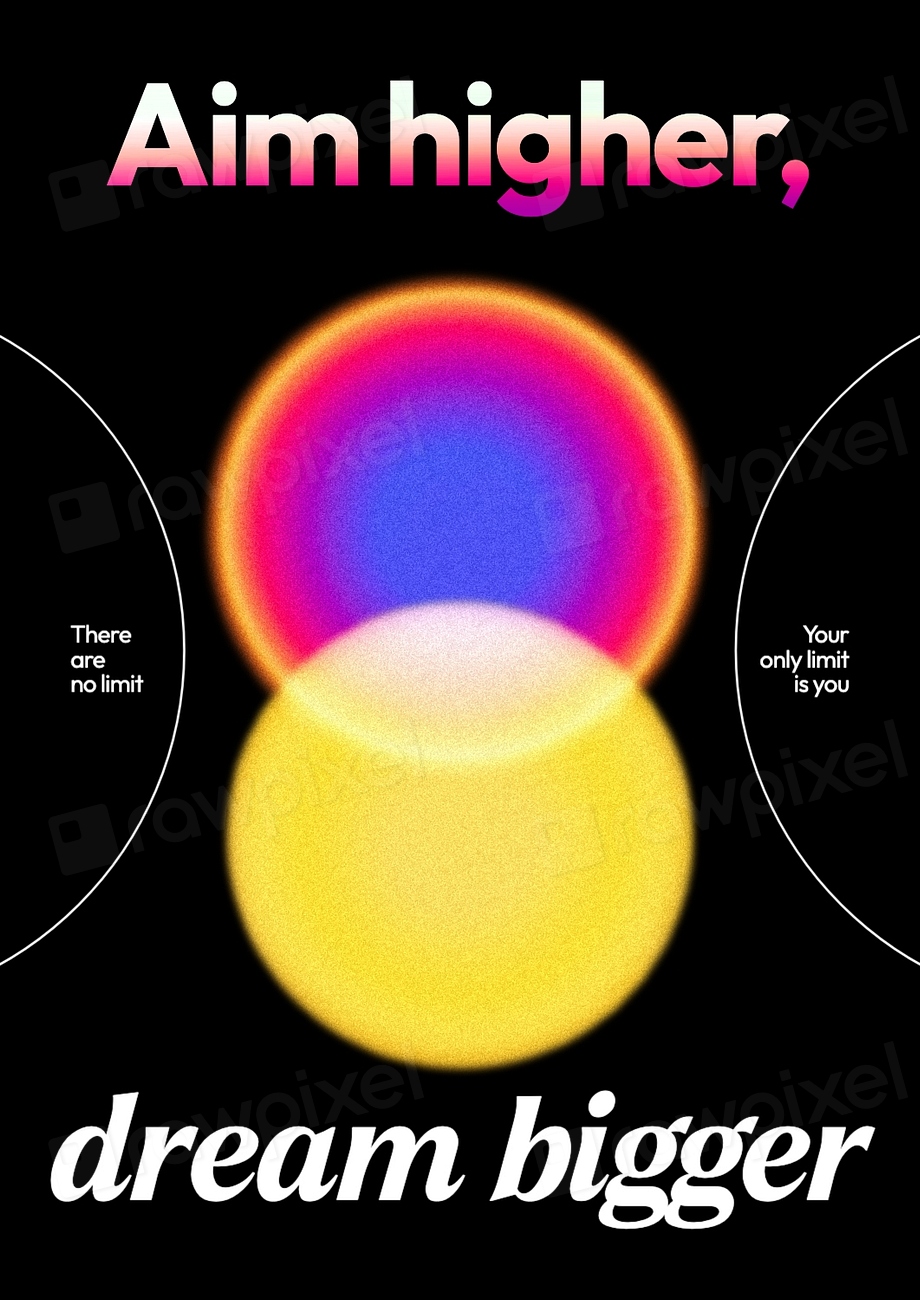 Aim higher quote poster template, | Premium Editable Template - rawpixel