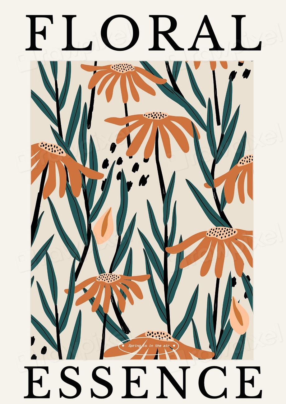 Floral perfume poster template, editable | Premium Editable Template ...