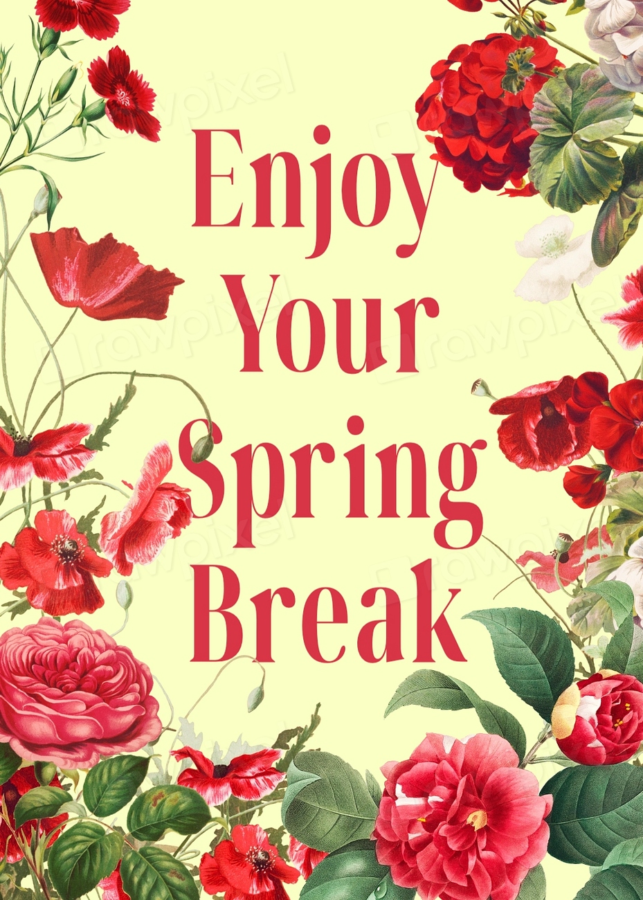 Spring break card template | Premium Editable Template - rawpixel