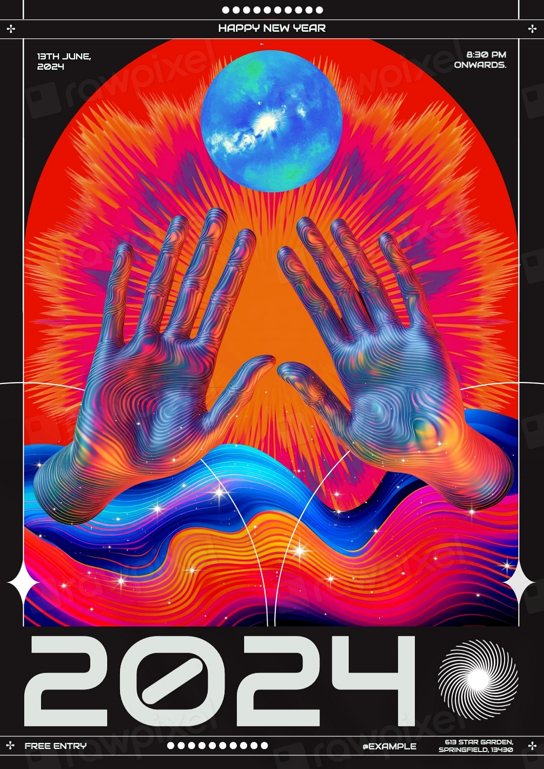 New year party poster template | Premium Editable Template - rawpixel