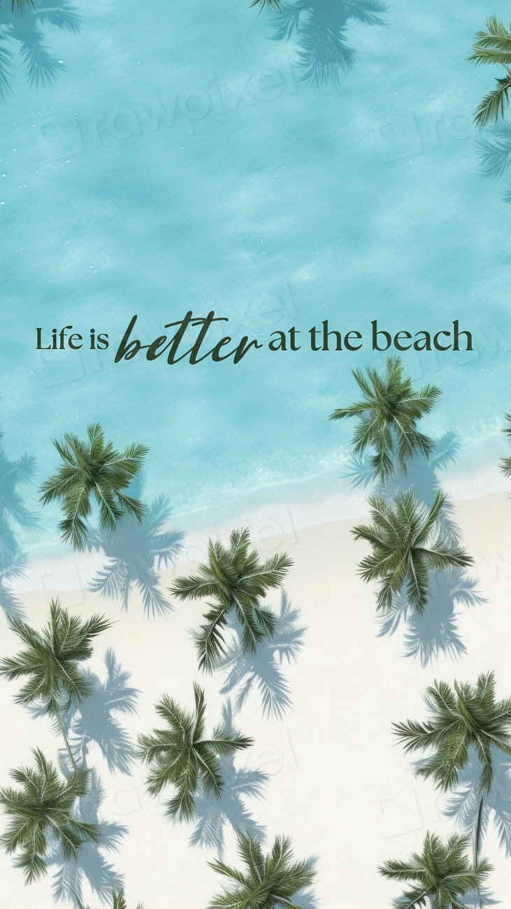 Beach quote template, mobile wallpaper | Premium Editable Template ...