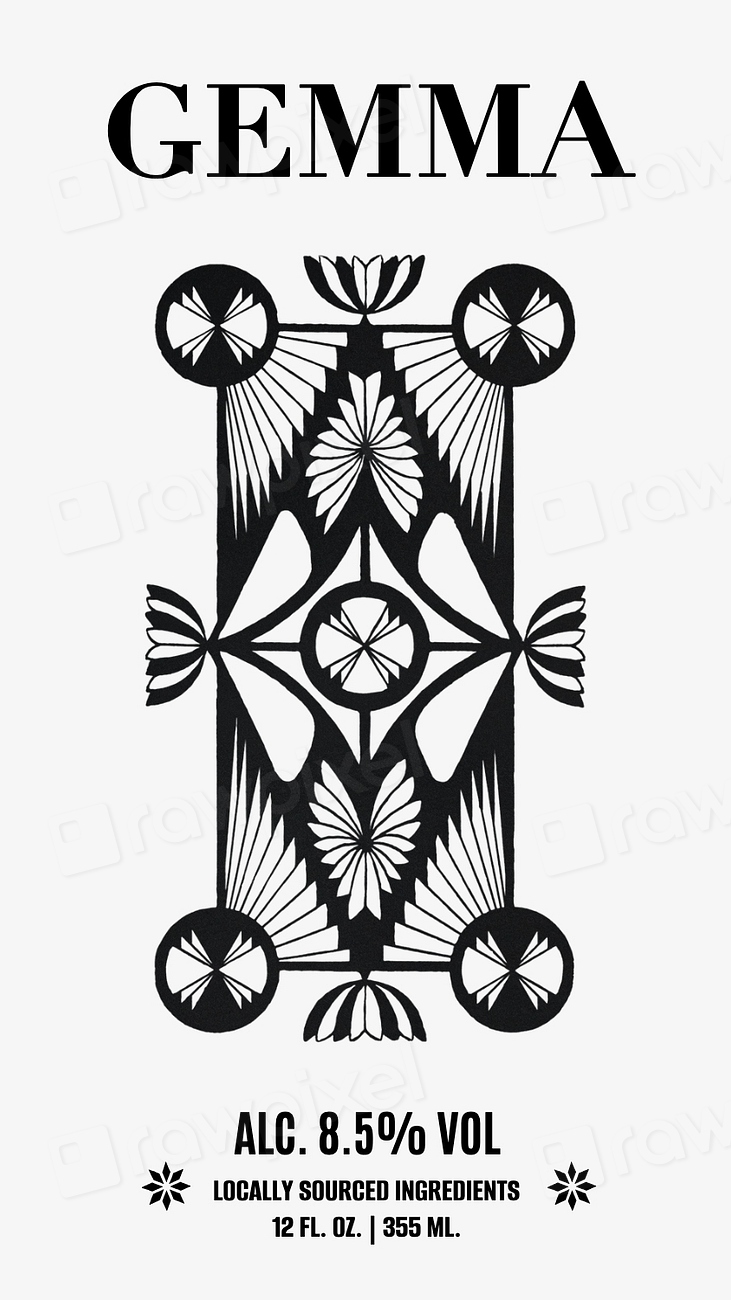Alcoholic drink label template, editable | Premium Editable Template ...