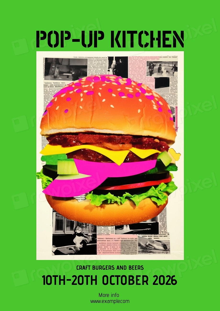 Pop-up kitchen poster template | Premium Editable Template - rawpixel