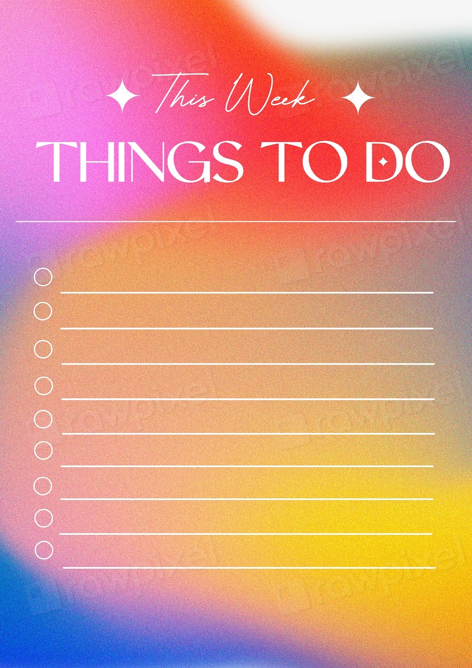 Things to do planner template | Premium Editable Template - rawpixel