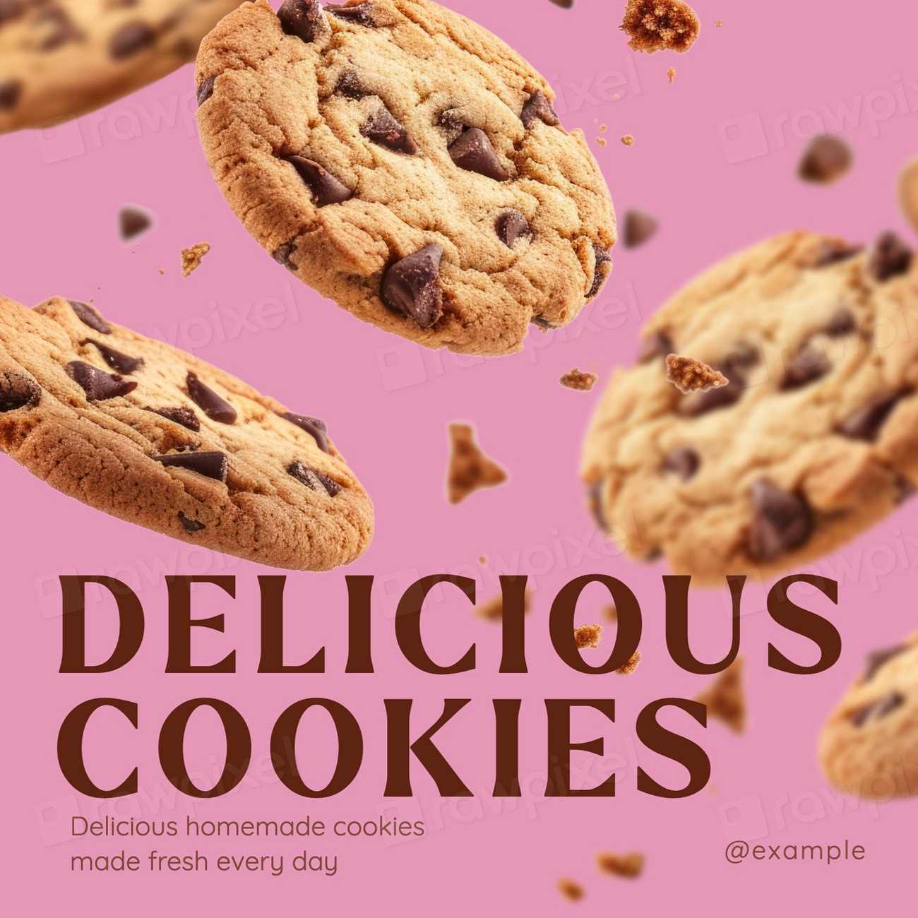 Delicious cookies Instagram post template, | Premium Editable Template ...