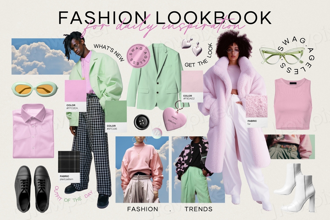 Fashion inspiration lookbook mood board | Premium Moodboard Maker ...