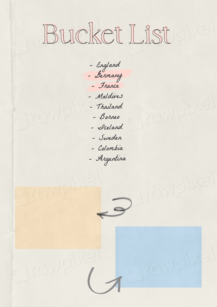 Bucket list poster template | Premium Editable Template - rawpixel