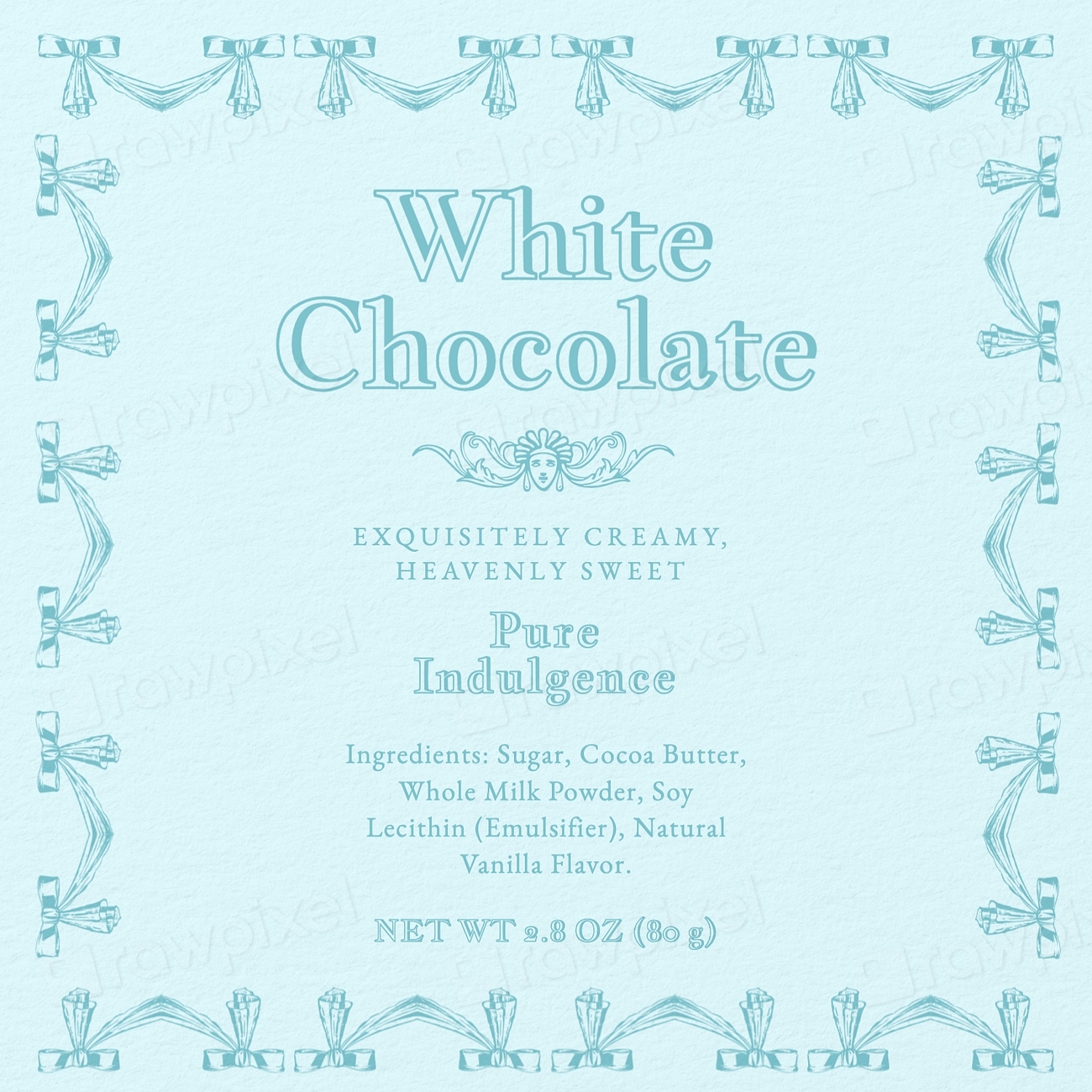 White chocolate label template, editable | Premium Editable Template ...