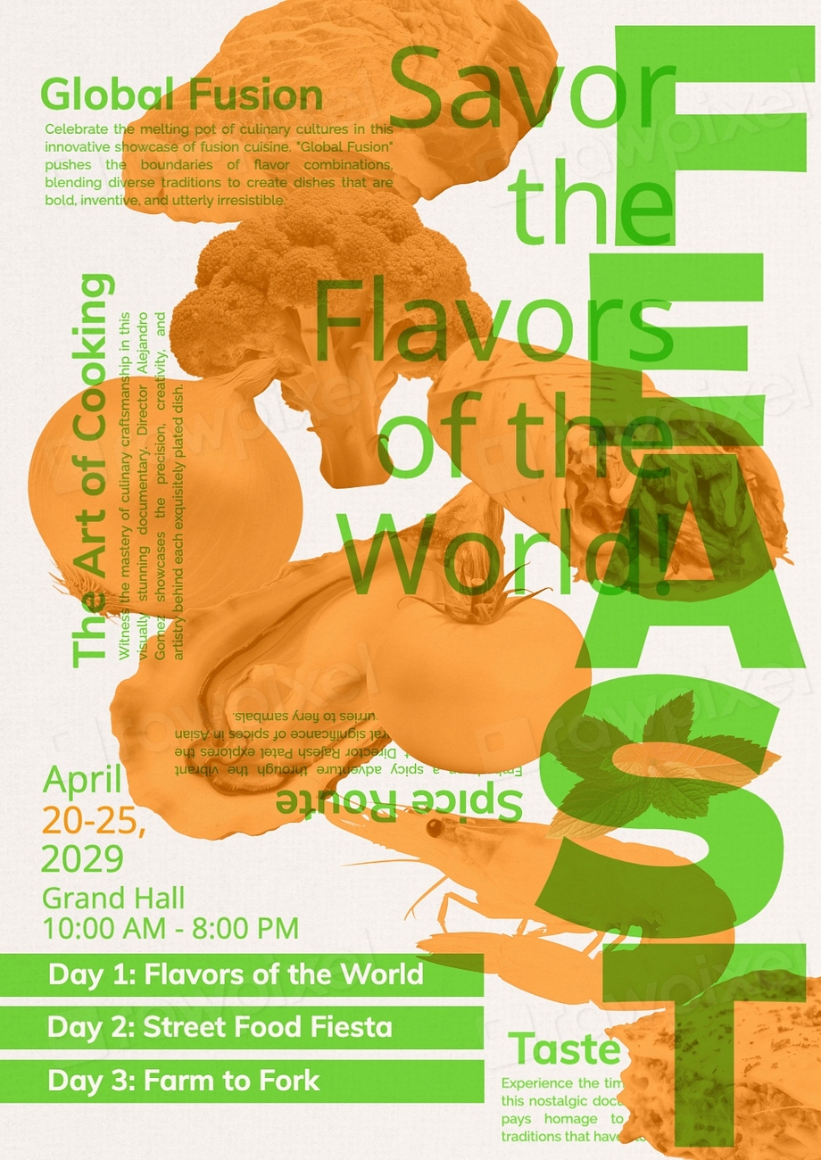 Food expo poster template, editable | Premium Editable Template - rawpixel