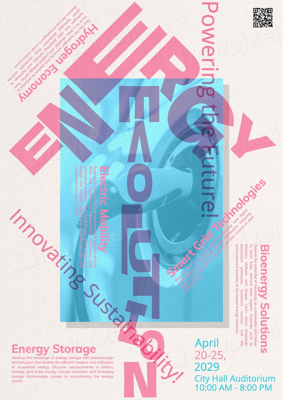 Energy evolution poster template, editable | Premium Editable Template ...