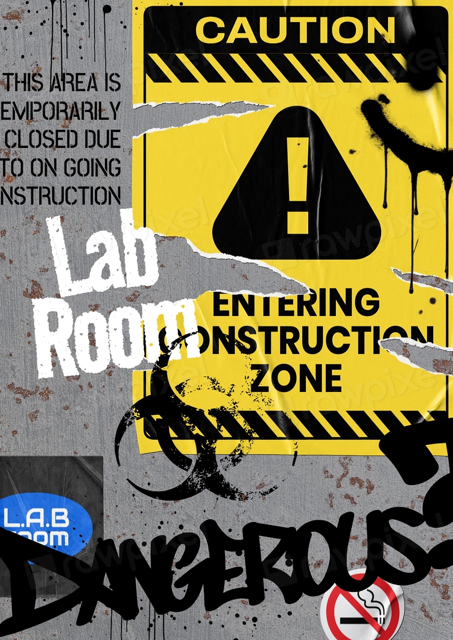 Construction sign poster template, editable | Premium Editable Template ...