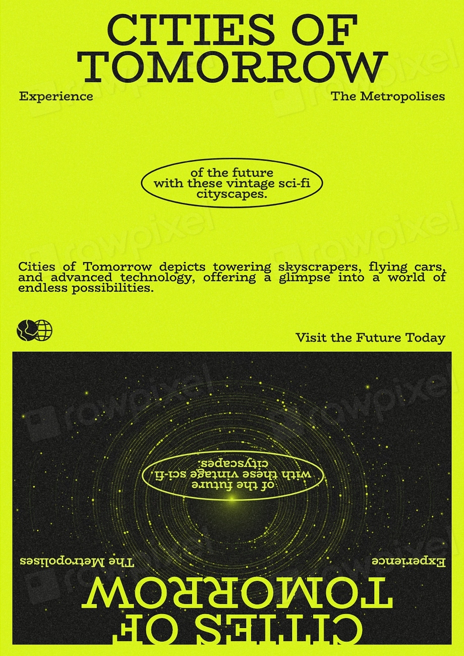 Urban cities poster template, editable | Premium Editable Template ...