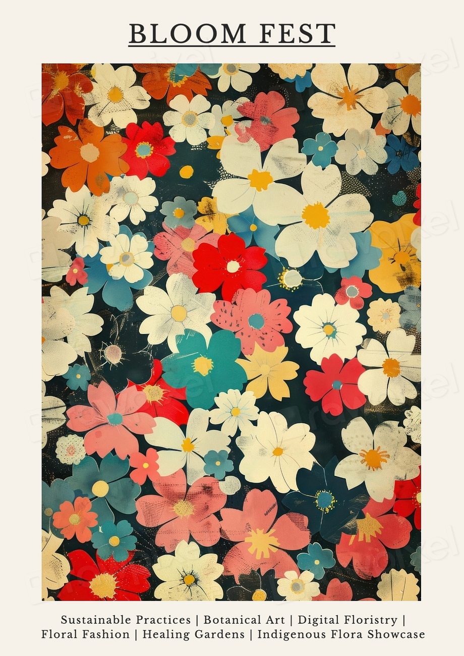Flower festival poster template | Premium Editable Template - rawpixel