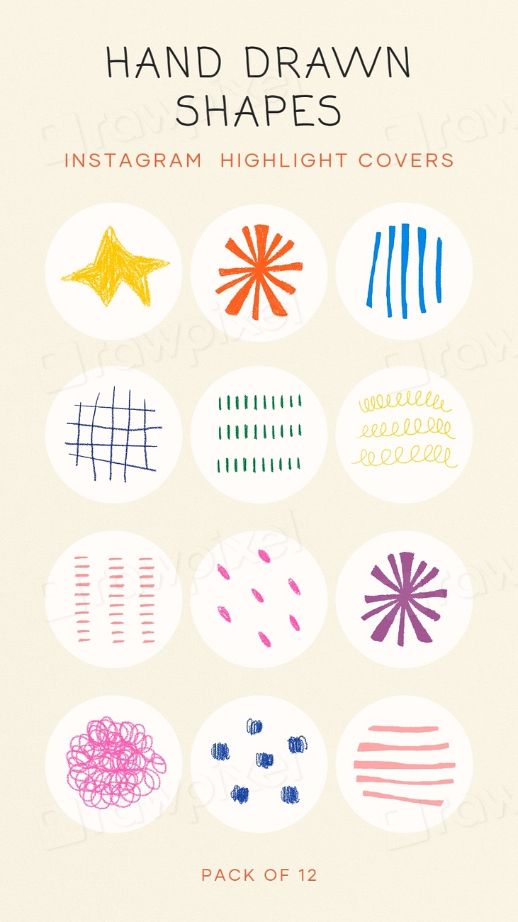 Hand drawn shape Instagram story | Free Editable Template - rawpixel