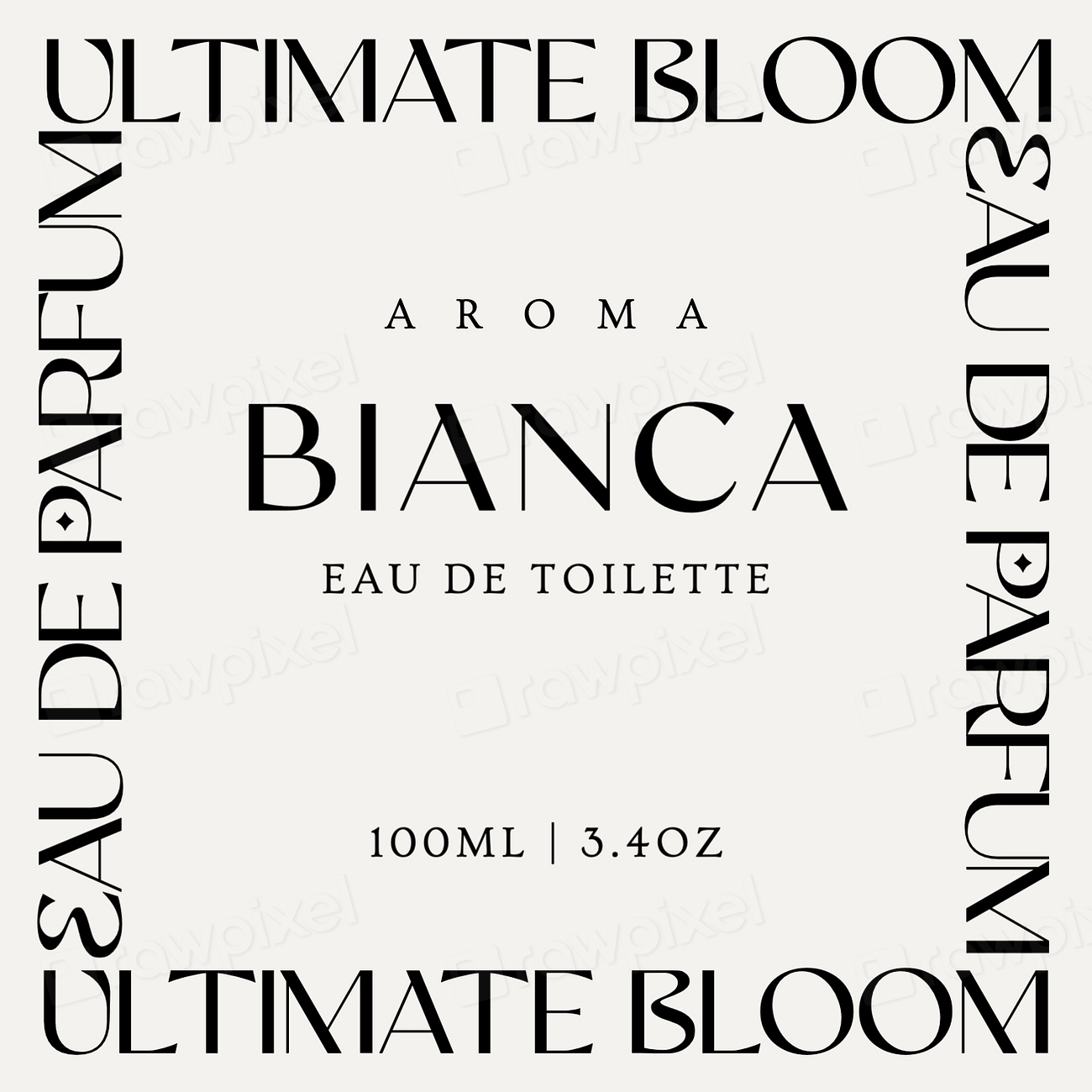 Perfume label template, editable business | Premium Logo Maker - rawpixel