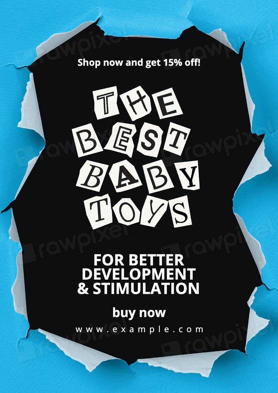 Baby toys poster template | Premium Editable Template - rawpixel