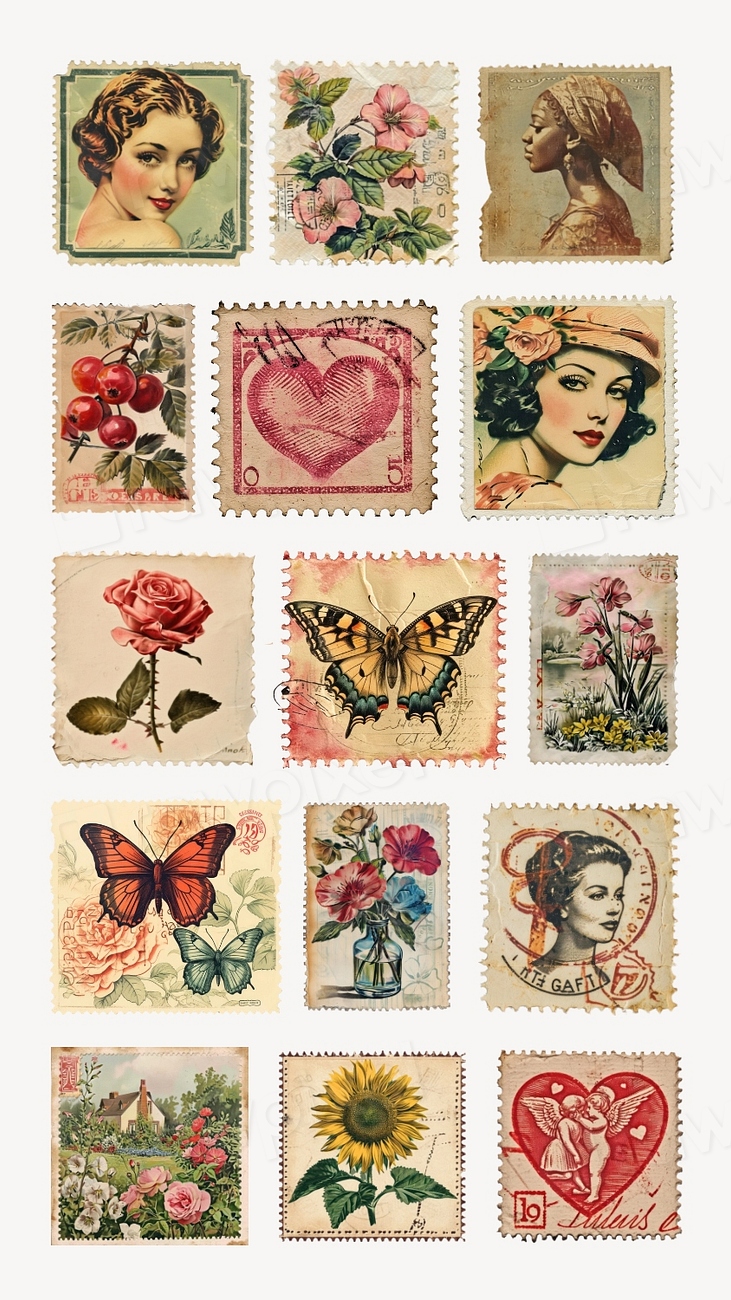 Vintage postage stamp element, editable | Premium Editable Design ...