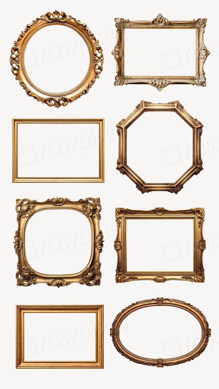 Vintage picture frame element set | Premium Editable Design - rawpixel