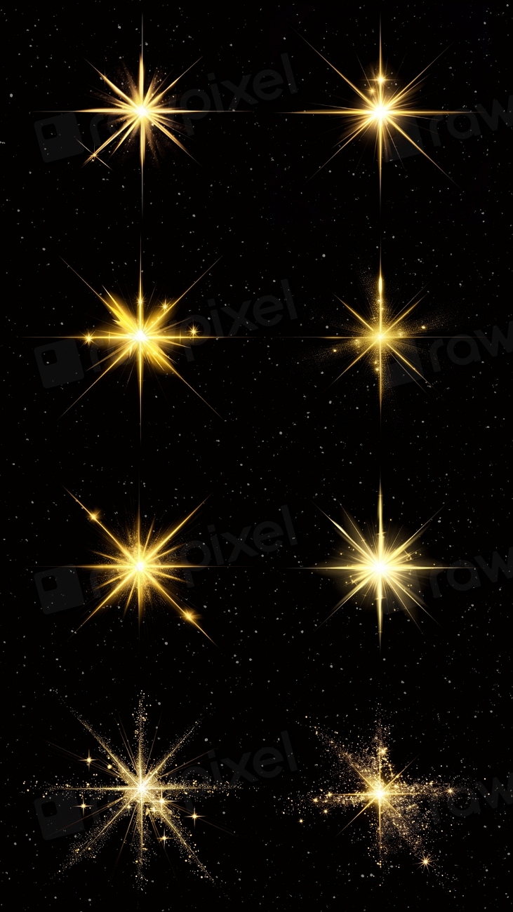 Sparkle star effect set, editable | Premium Editable Design - rawpixel