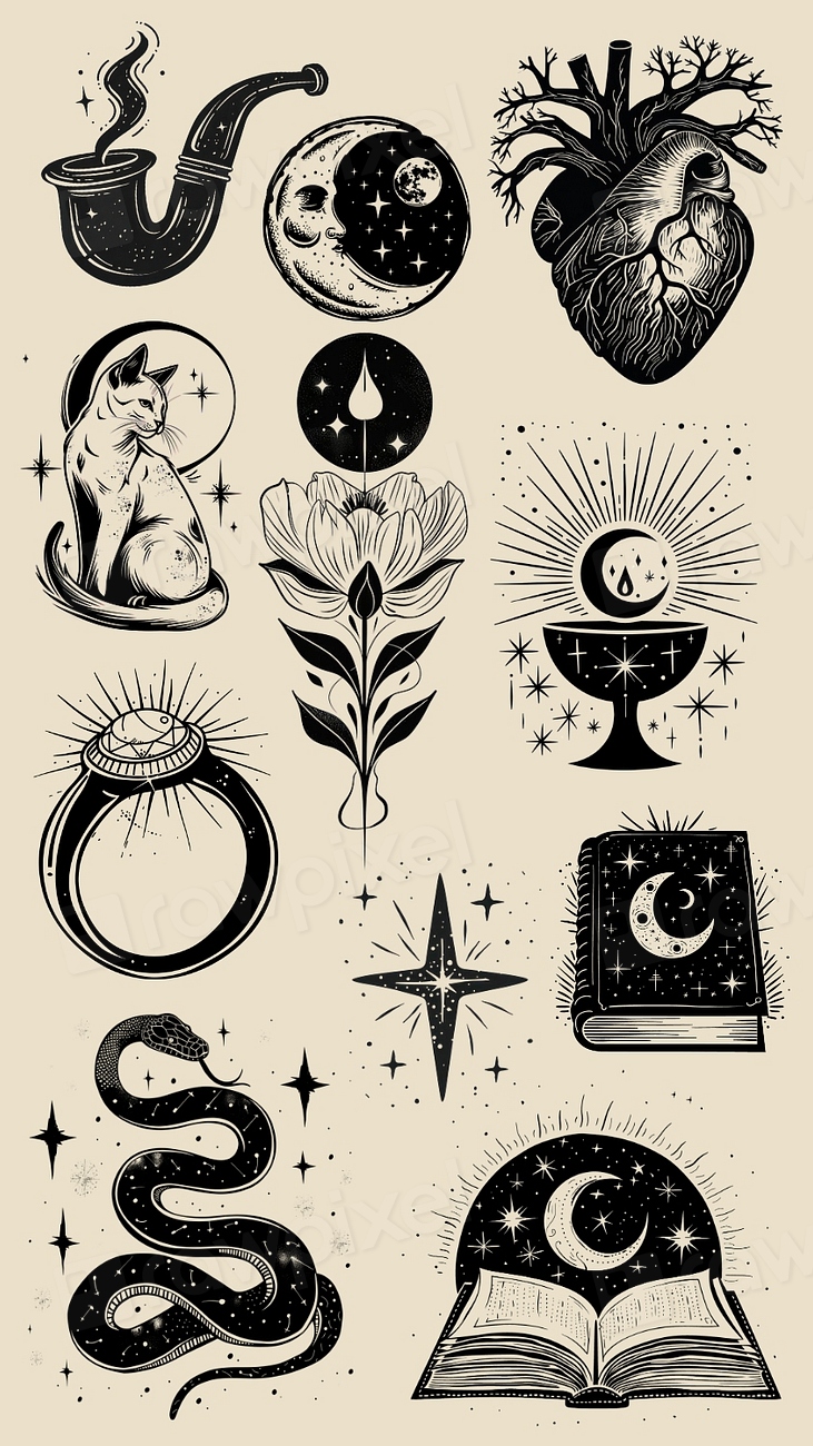 Editable aesthetic tattoo design element | Premium Editable Design ...