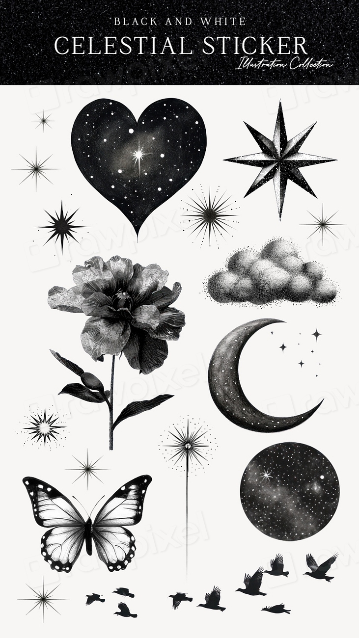 Editable celestial sticker element design | Premium Editable Design ...