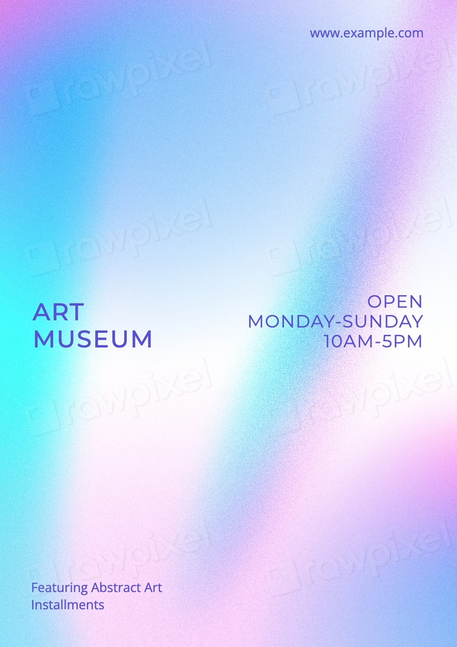 Art museum gradient poster template, | Free Editable Template - rawpixel
