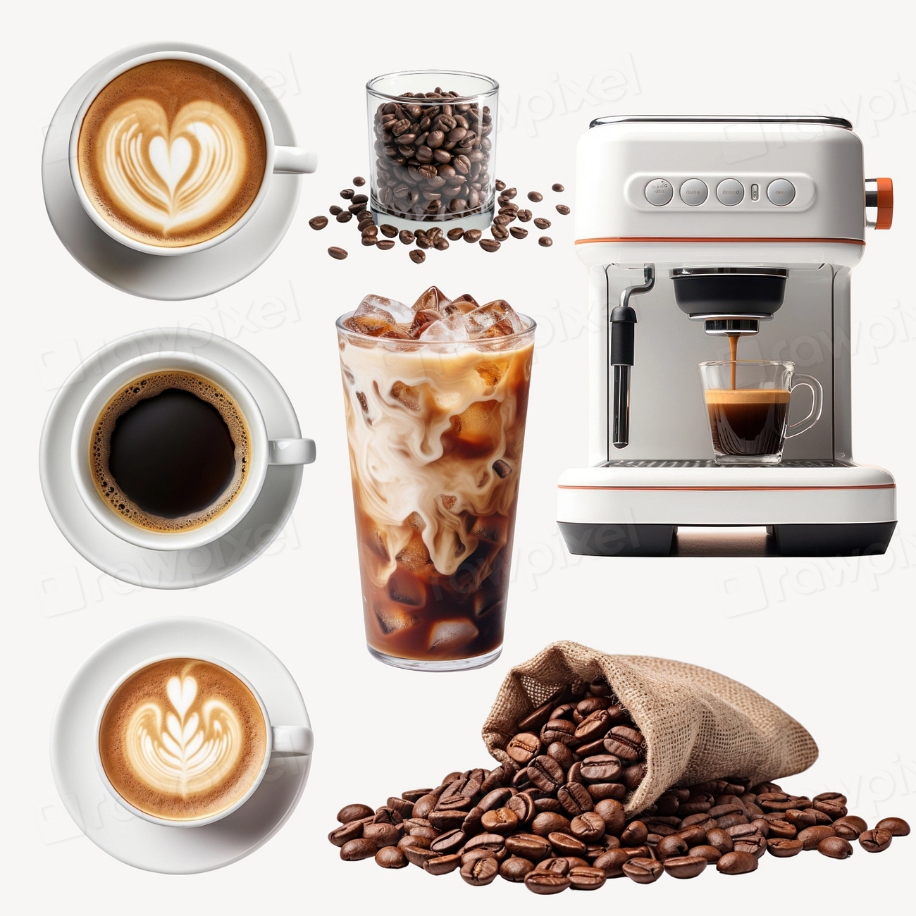 Coffee design element set, editable | Premium Editable Design - rawpixel