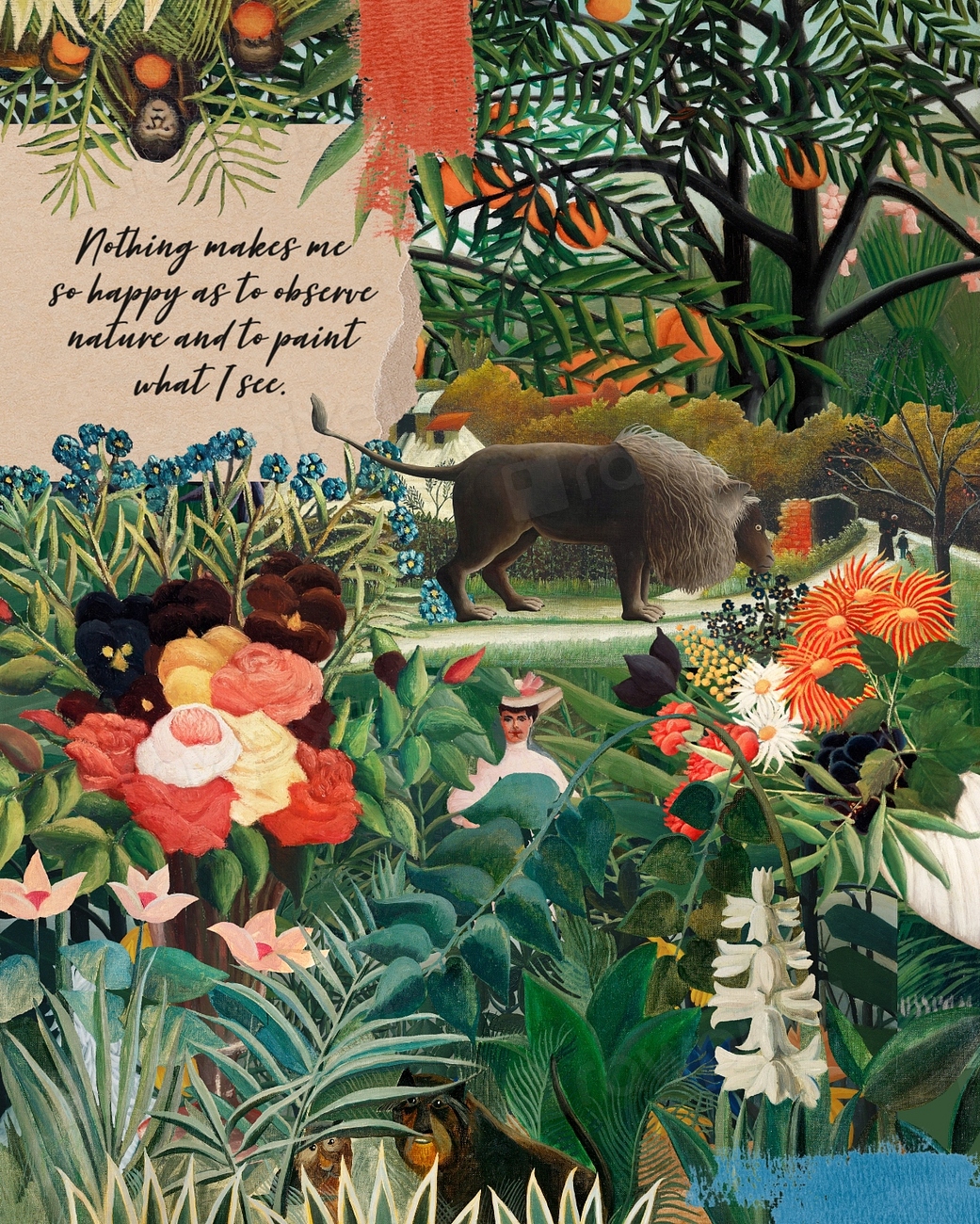 Henri Rousseau quote, Instagram post | Premium Editable Template - rawpixel