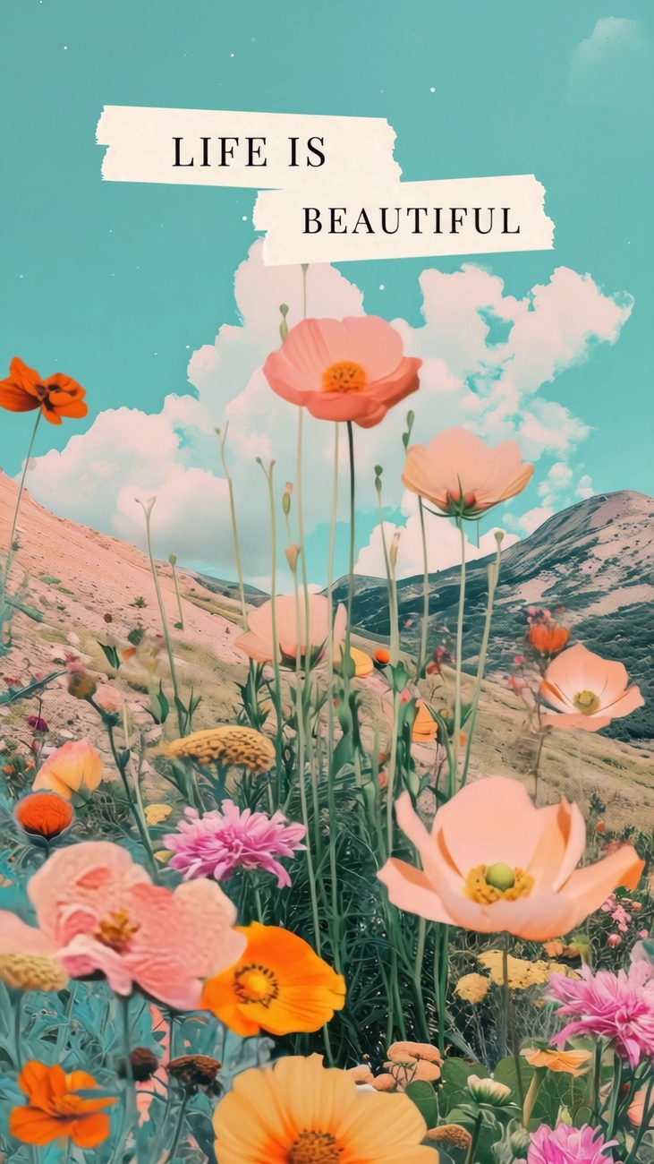 Vibrant flowers bloom bright sky | Free Video - rawpixel