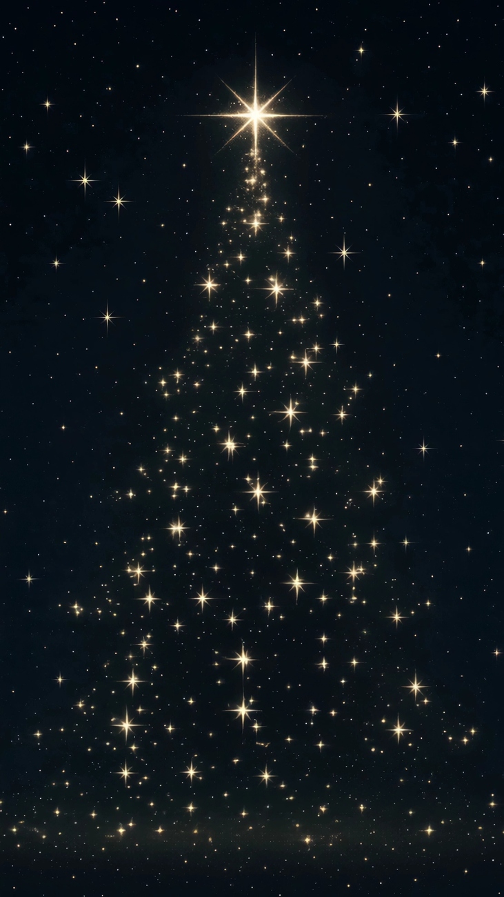 magical, starry Christmas tree night | Free Video - rawpixel