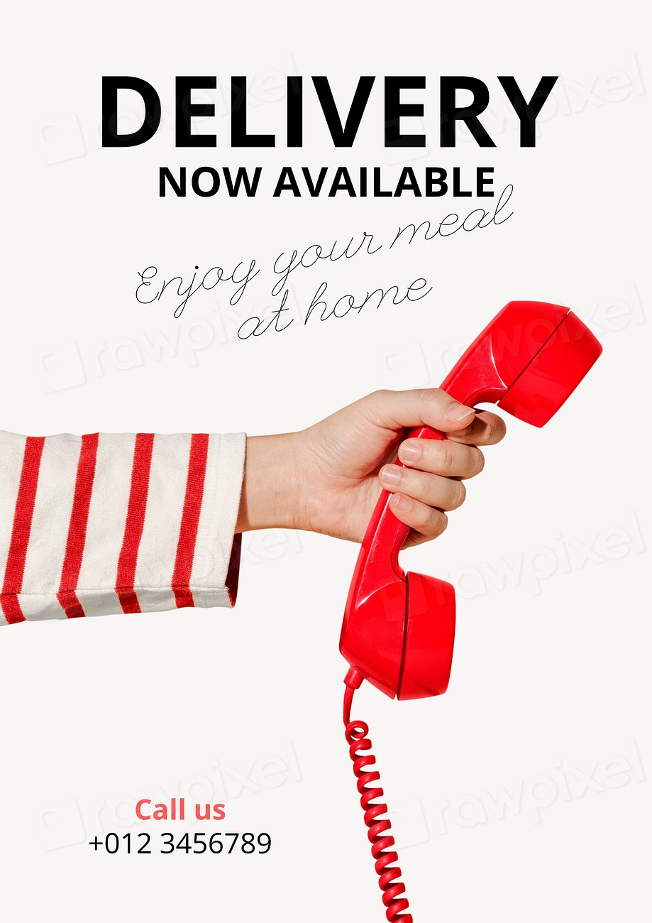 Delivery now available poster template | Free Photo - rawpixel