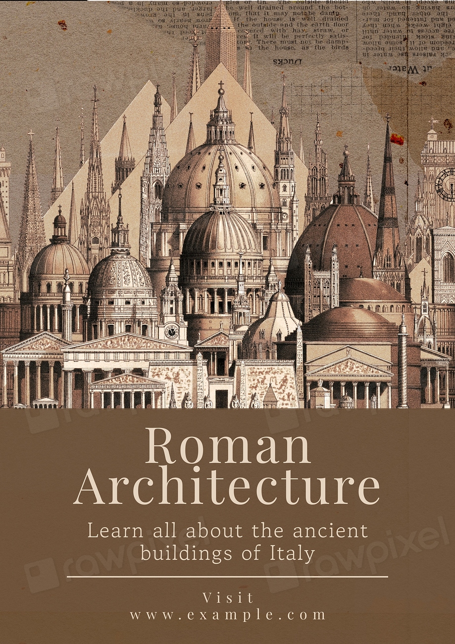 Roman architecture poster template and | Free Photo - rawpixel